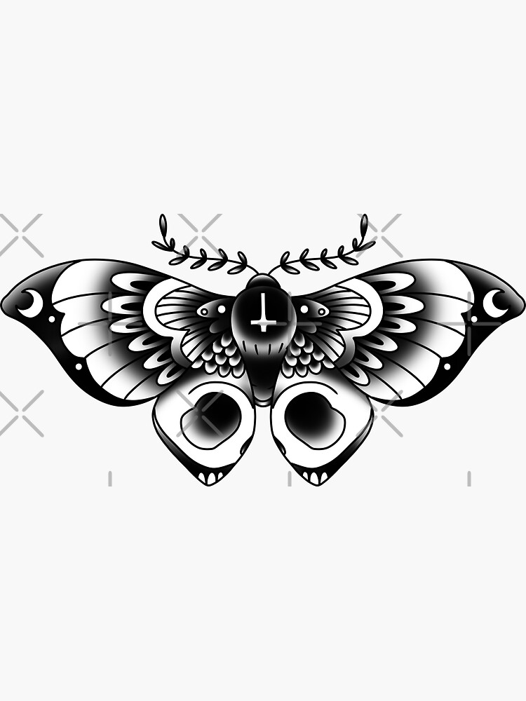 "goth moth" Sticker for Sale by despresso | Redbubble