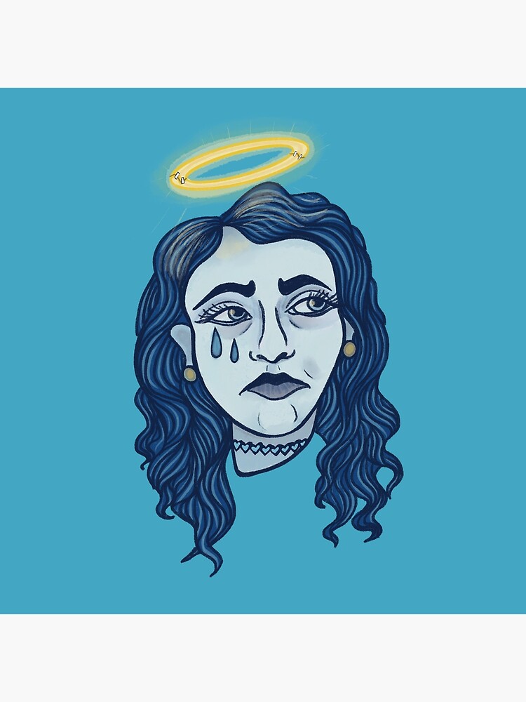 "Broken Halo Crying Angel" Poster for Sale by GoodEggDoodles | Redbubble