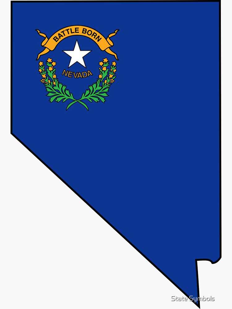 "Nevada State Flag" Sticker for Sale by StateSymbols | Redbubble