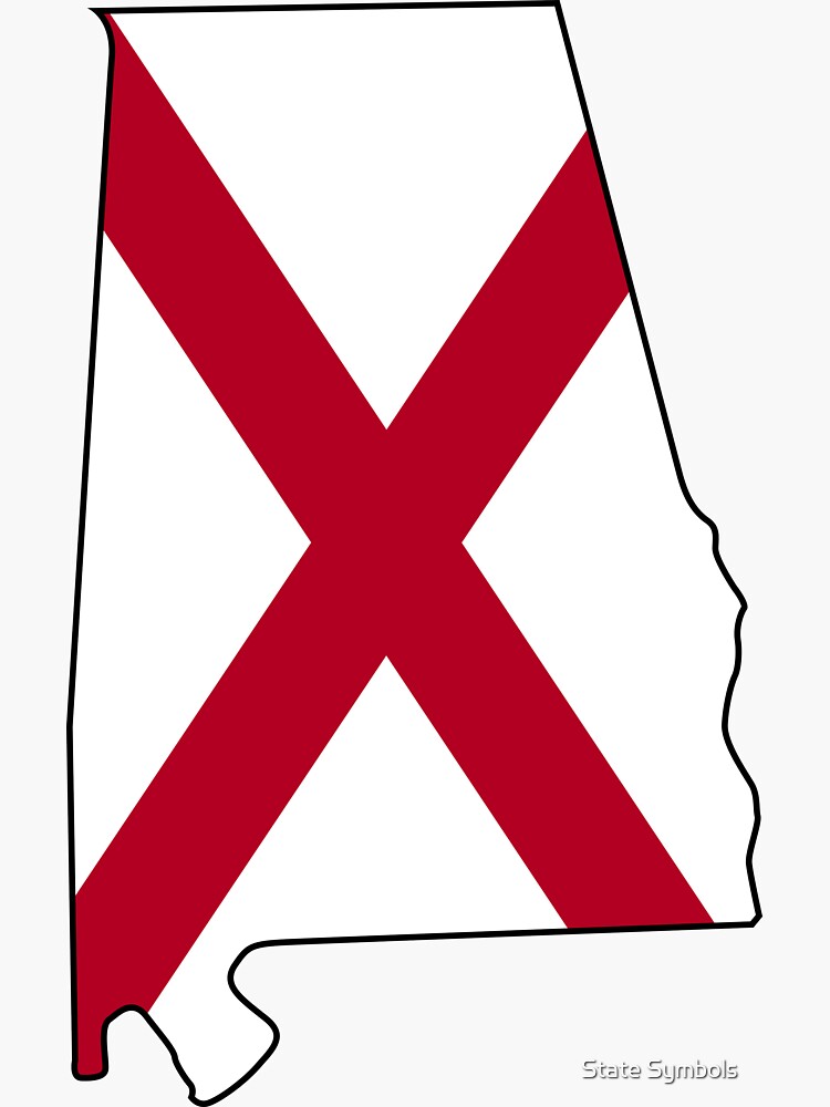 "Alabama State Flag" Sticker by StateSymbols | Redbubble