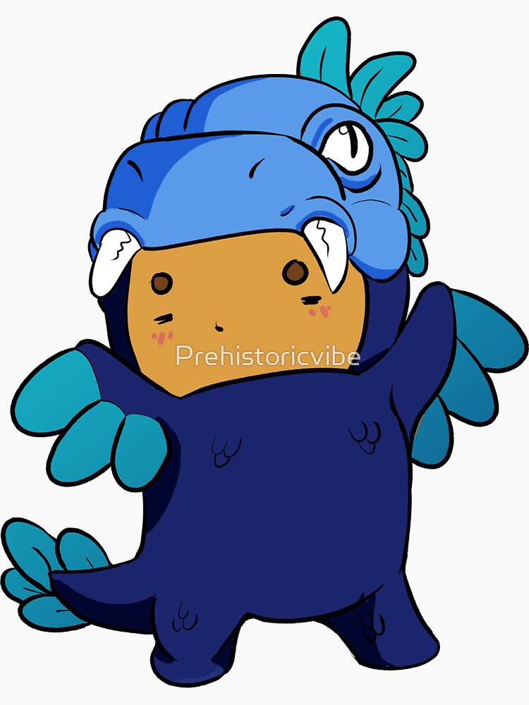 "Raptor Rave (Blue)" Sticker for Sale by Prehistoricvibe | Redbubble