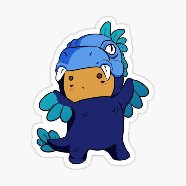 "Raptor Rave (Blue)" Sticker for Sale by Prehistoricvibe | Redbubble