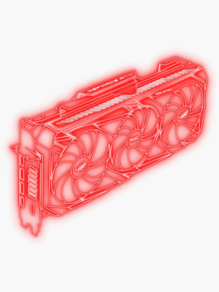 "Asus Rog Strix RTX 3090" Sticker for Sale by Nanisdafne | Redbubble