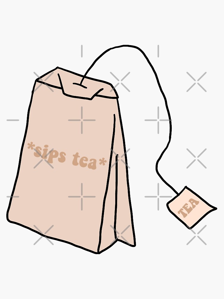 "*sips tea*" Sticker by TheMintDaisy | Redbubble