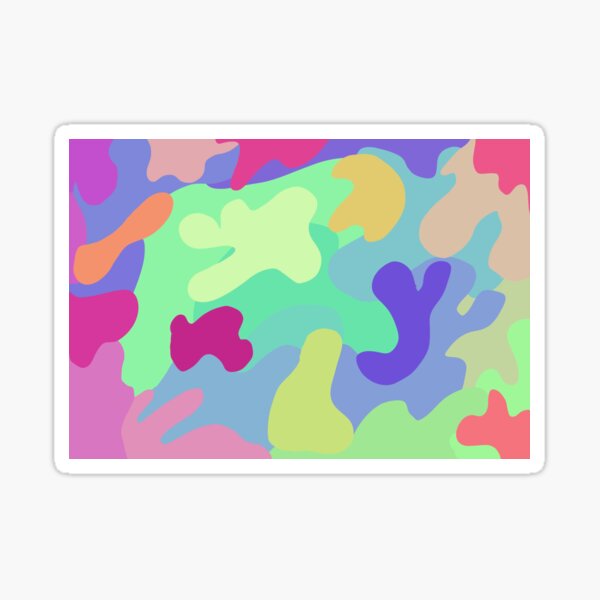 "neon colors blob" Sticker by popboba | Redbubble