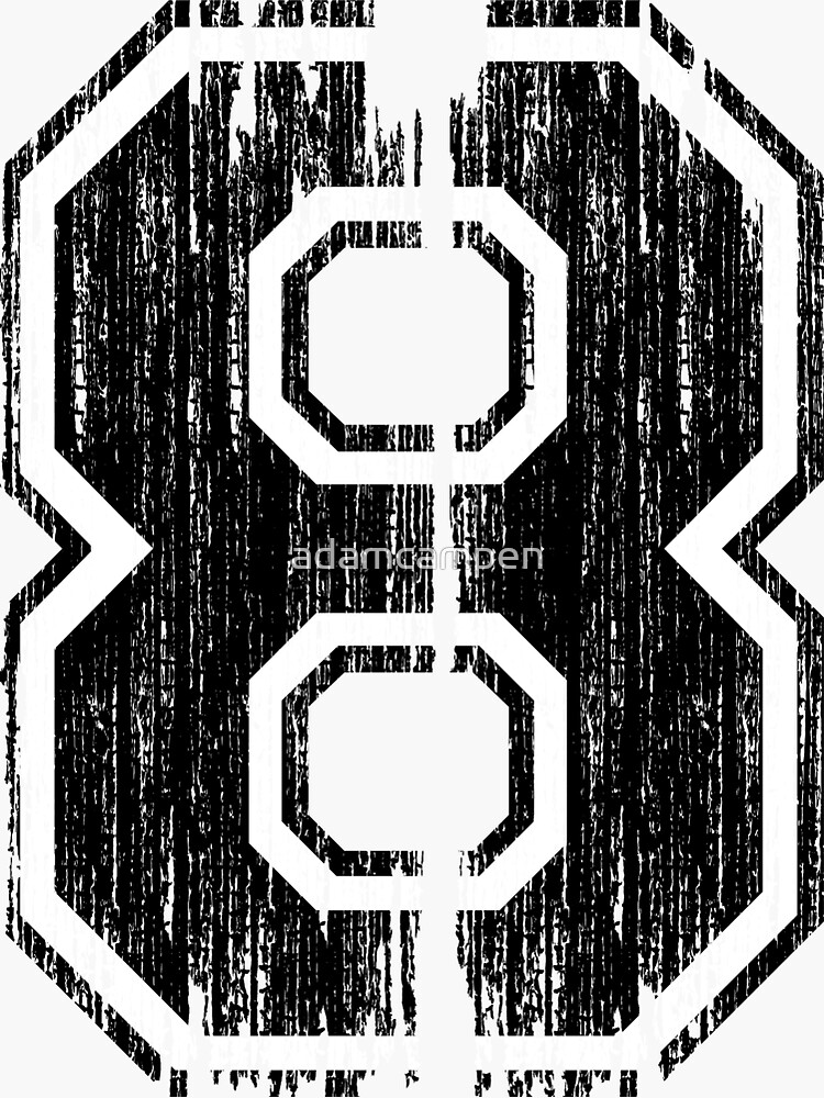"Bold Distressed Sports Number 8" Sticker for Sale by adamcampen ...