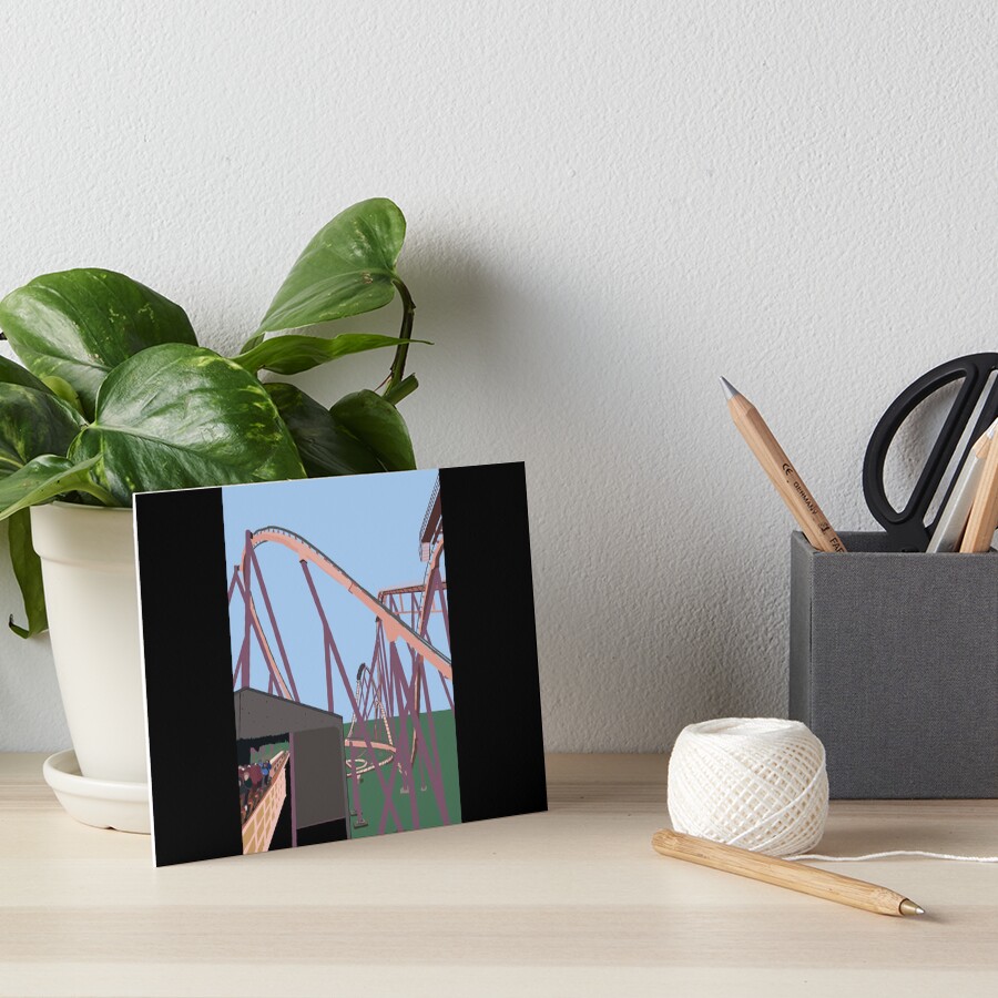 "Raging Bull Roller Coaster Drawing" Art Board Print by designsby-zach ...