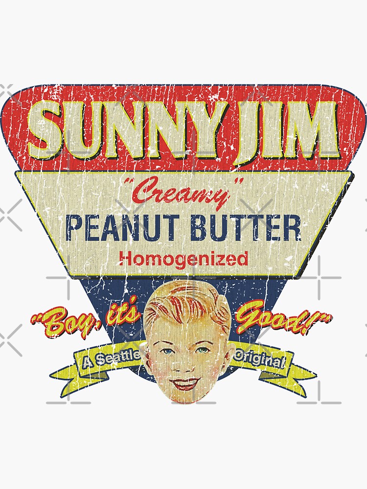 "Sunny Jim Peanut Butter 1921" Sticker for Sale by AstroZombie6669 ...