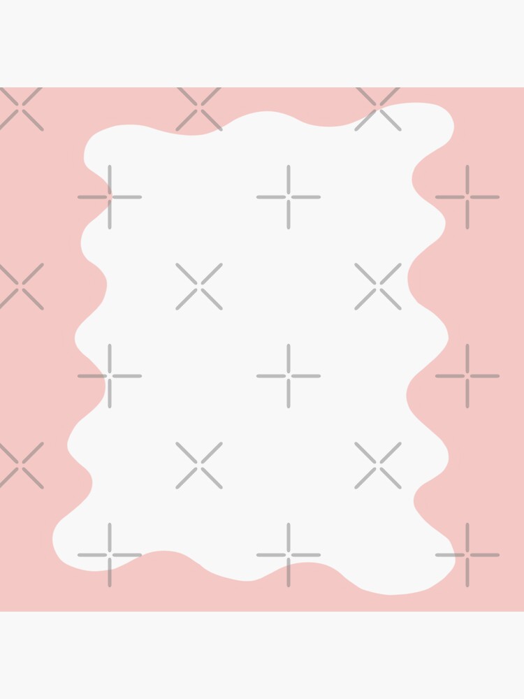 "Abstract Squiggle Frame in pastel pink" Sticker for Sale by ...