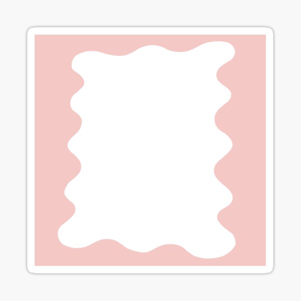 "Abstract Squiggle Frame in pastel pink" Sticker for Sale by ...