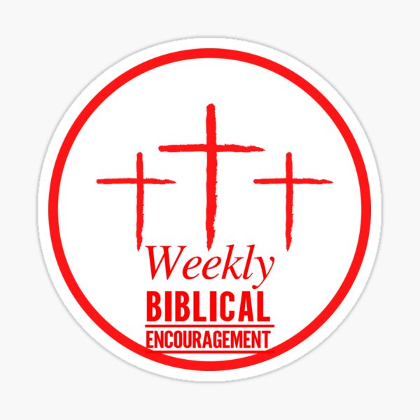 "Weekly Biblical Encouragement logo" Sticker by WBEM | Redbubble