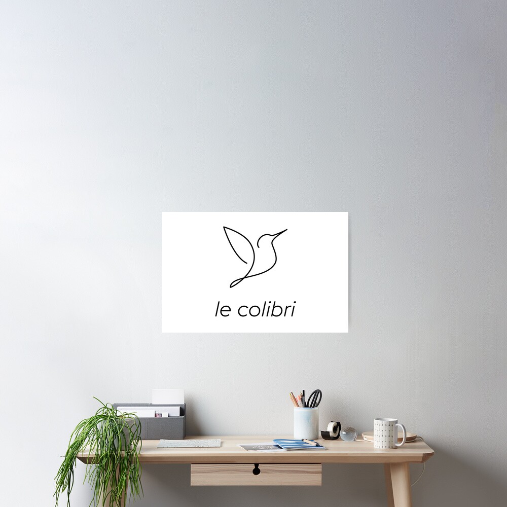 Poster « Le colibri, le colibri, un dessin au trait », par Elis-Art ...