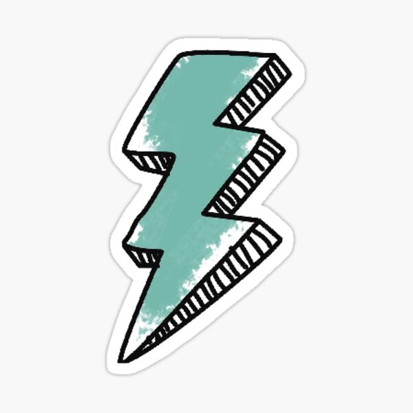 "cute trendy lightning bolt preppy teal " Sticker by stickergorlxox ...