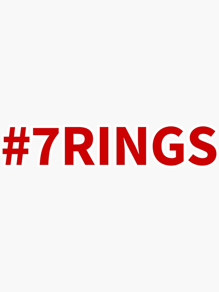 "Hash Tag 7 Rings or #7RINGS for Tom Brady" Sticker for Sale by ...
