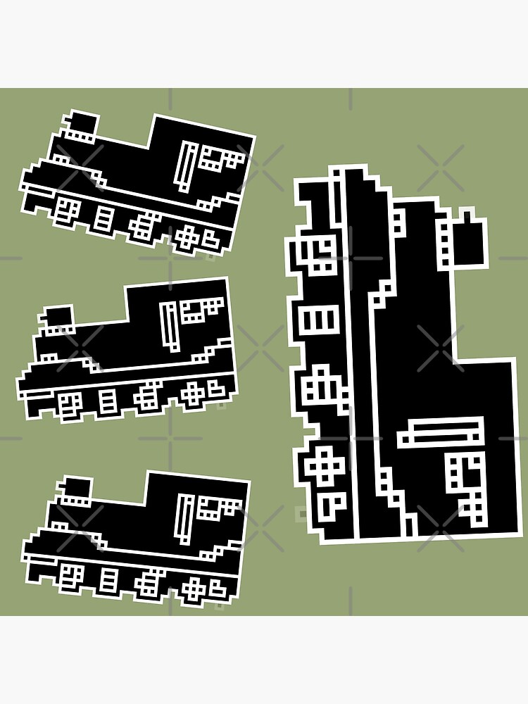 "Steam Engine Train Pixel Sticker Pack" Poster for Sale by emm-j ...