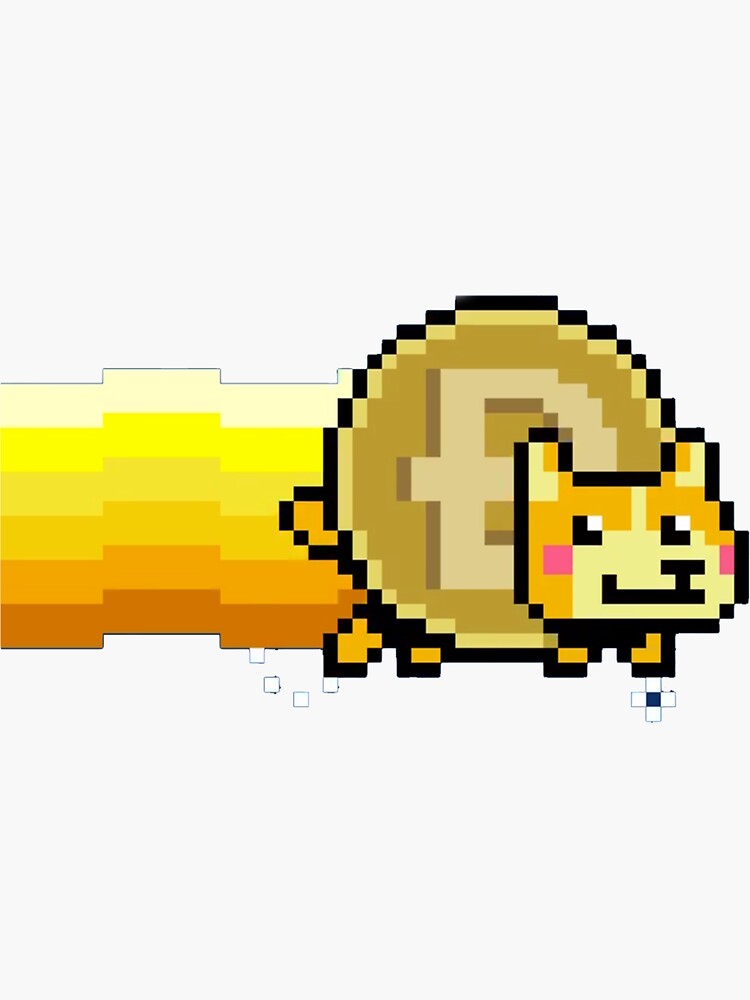 "DogeCat (Dogecoin Nyan Cat)" Sticker by TeaHaus | Redbubble