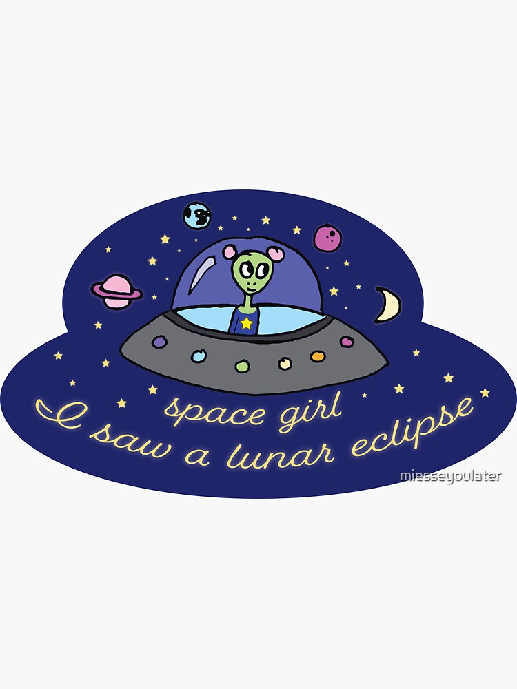 "Space Girl" Sticker for Sale by miesseyoulater | Redbubble