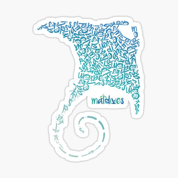 "Maldives Manta" Sticker for Sale by irunners | Redbubble