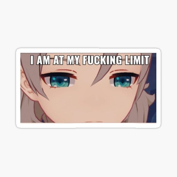 "Albedo I'm at my limit" Sticker for Sale by LucyLondonUwU | Redbubble