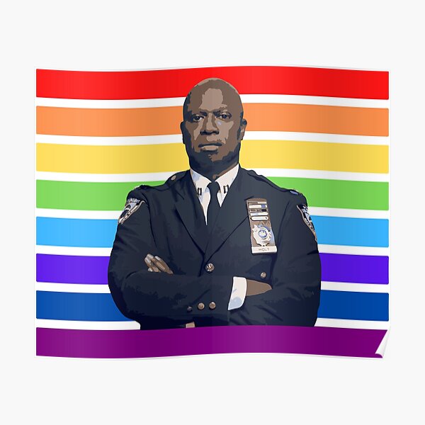 "Captain Holt rainbow flag" Poster by JpressA | Redbubble