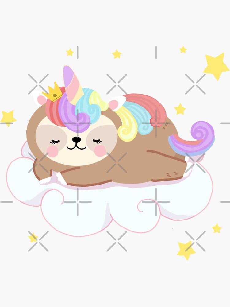 "Slothicorn:Dream come true" Sticker for Sale by Thadalap | Redbubble