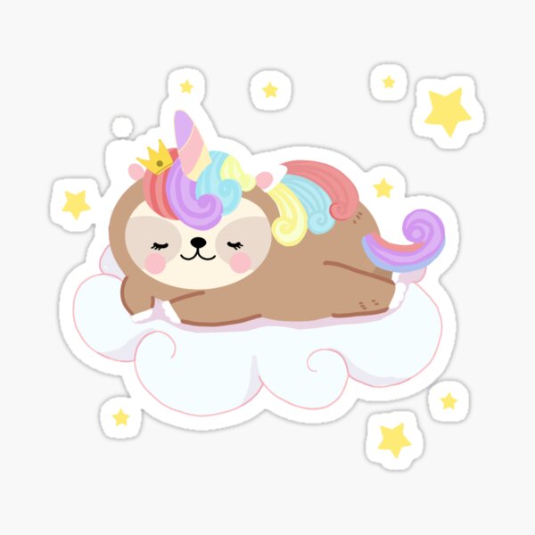 "Slothicorn:Dream come true" Sticker for Sale by Thadalap | Redbubble