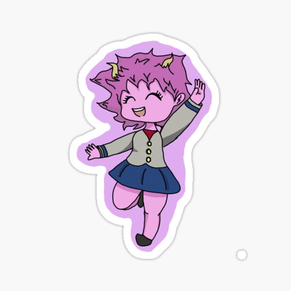 "Mina Ashido Chibi " Sticker by Ellie657 | Redbubble