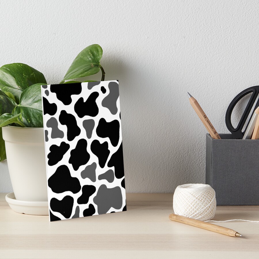 "Black White Grey Cow Print" Art Board Print for Sale by izzytyga ...
