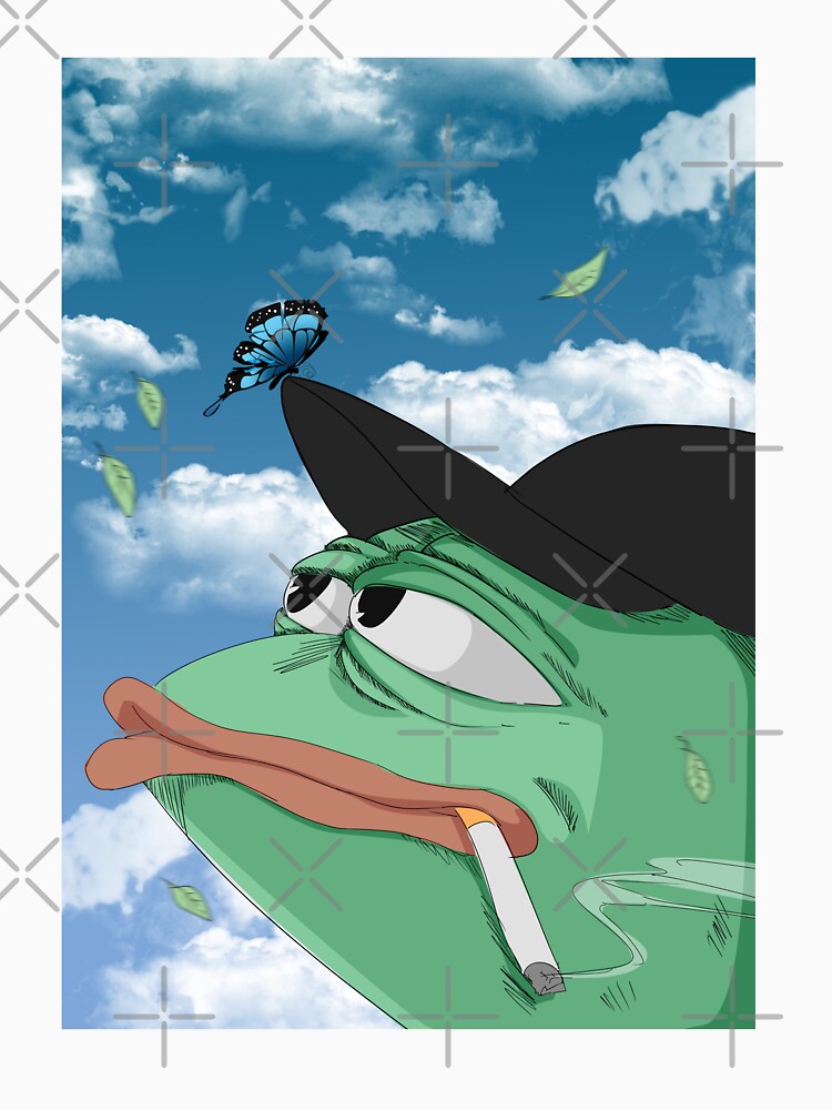 "pepe the frog with butterfly" Essential T-Shirt for Sale by hafis ...