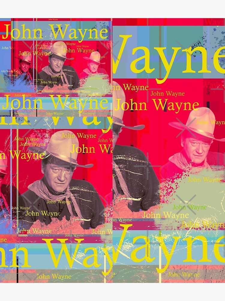 "John Wayne western portrait, aesthetic collage with famous cowboy and ...