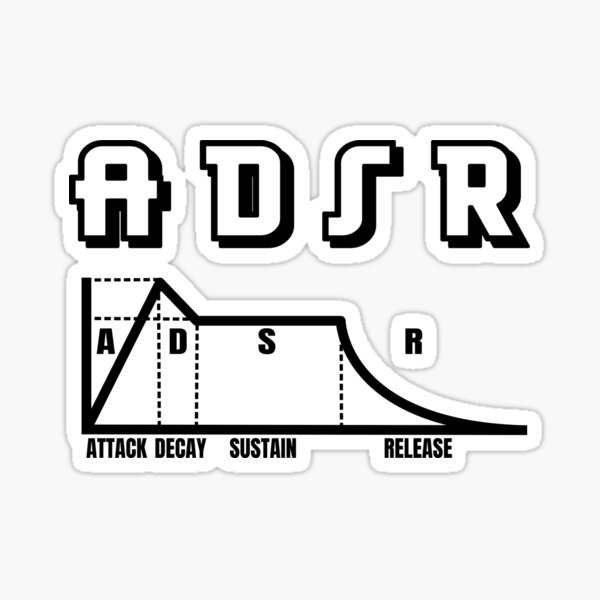 "Synthesizer ADSR Envelope Synths Analog Modular" Sticker for Sale by ...
