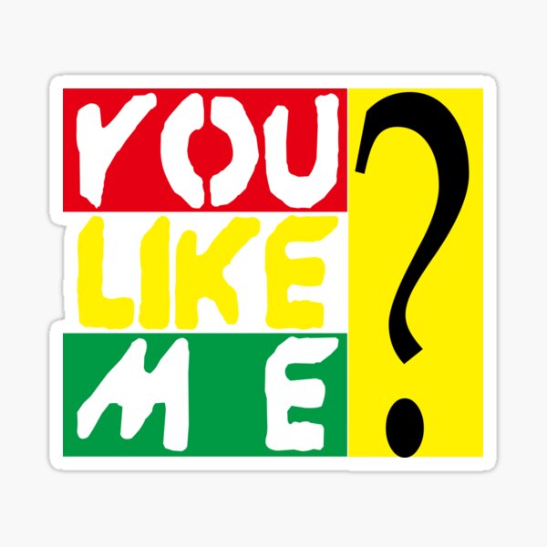 "letter,you like me" Sticker by BondanGrapich | Redbubble