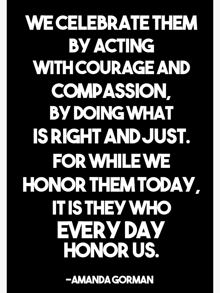 "Amanda Gorman Quote - Super Bowl Poem" Poster for Sale by felixpauli ...