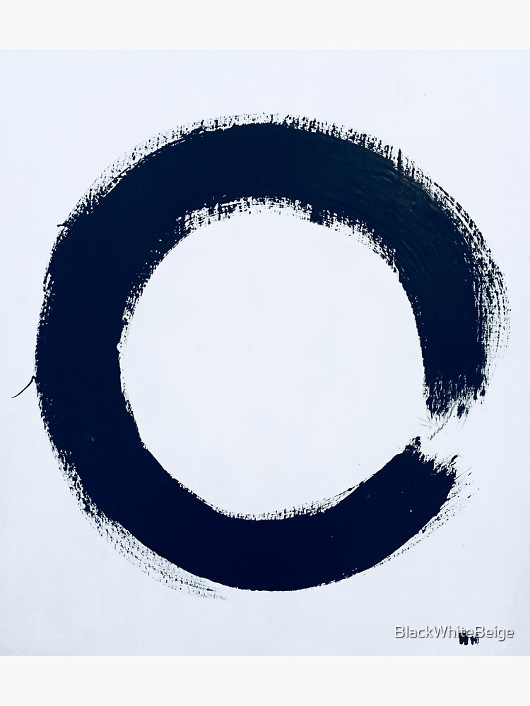 "Enso circle black and white" Sticker by BlackWhiteBeige | Redbubble
