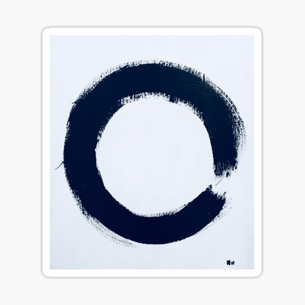 "Enso circle black and white" Sticker by BlackWhiteBeige | Redbubble