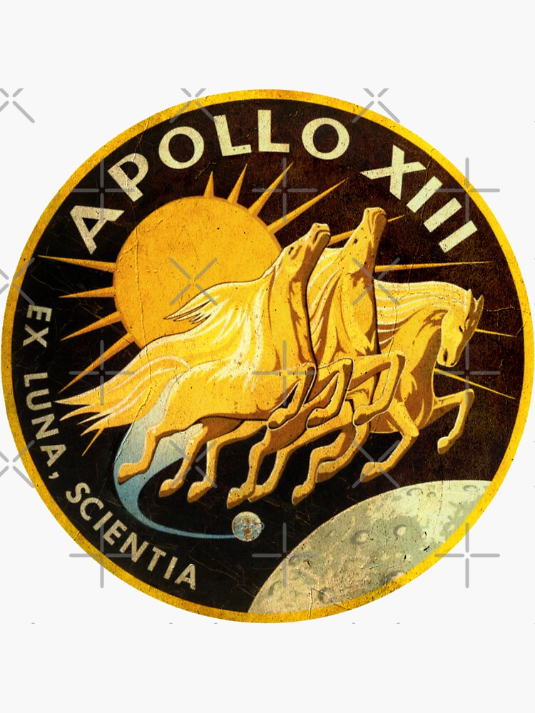 "vintage Apollo 13 logo" Sticker for Sale by trendistudio | Redbubble