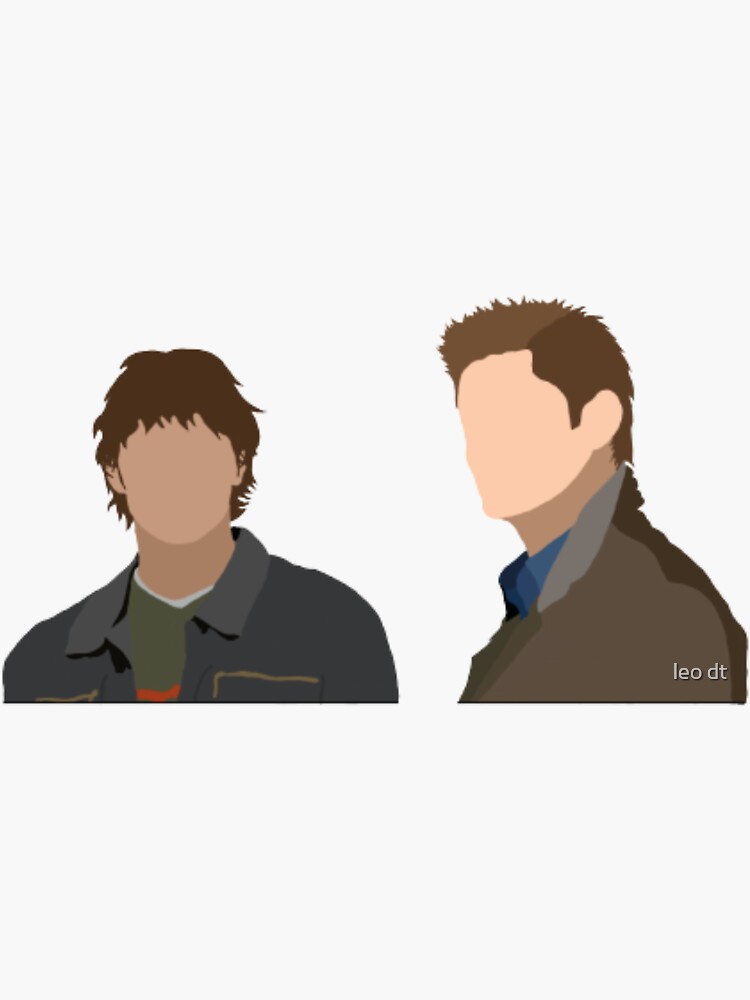 "Faceless Sam And Dean" Sticker for Sale by cats321654 | Redbubble