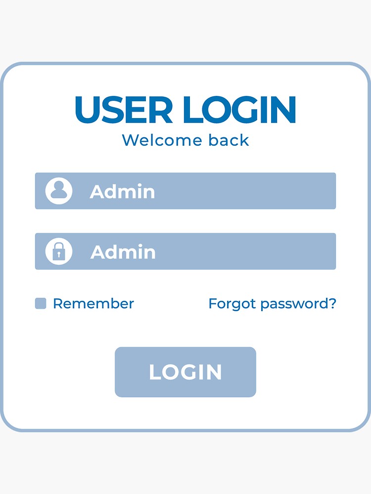 "User Login" Sticker by BananaDay | Redbubble