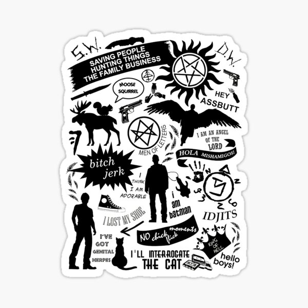 "Supernatural Signs" Sticker for Sale by BilliusChandler | Redbubble