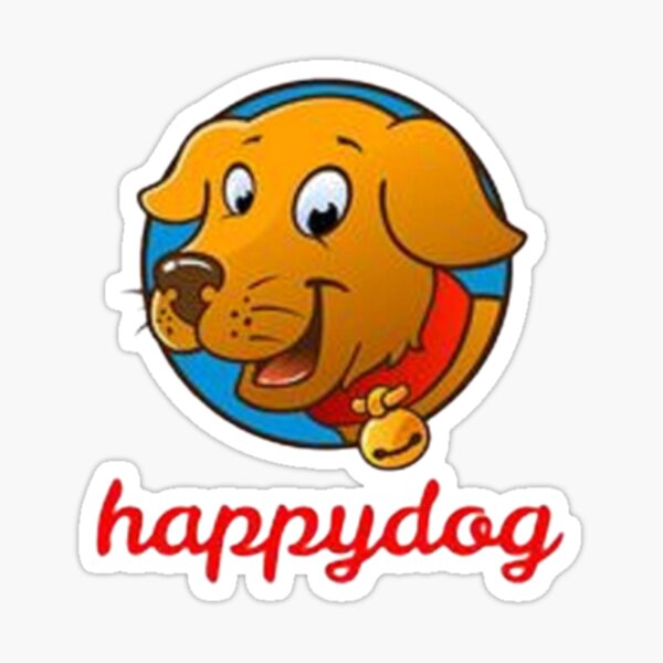 "Happy Dog " Sticker for Sale by cuteandfunny | Redbubble