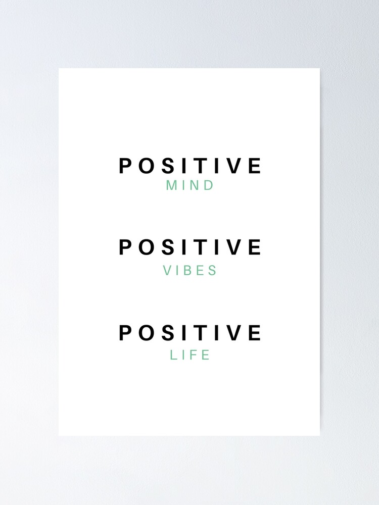 "Positive mind motivational" Poster by souhaibmamou | Redbubble