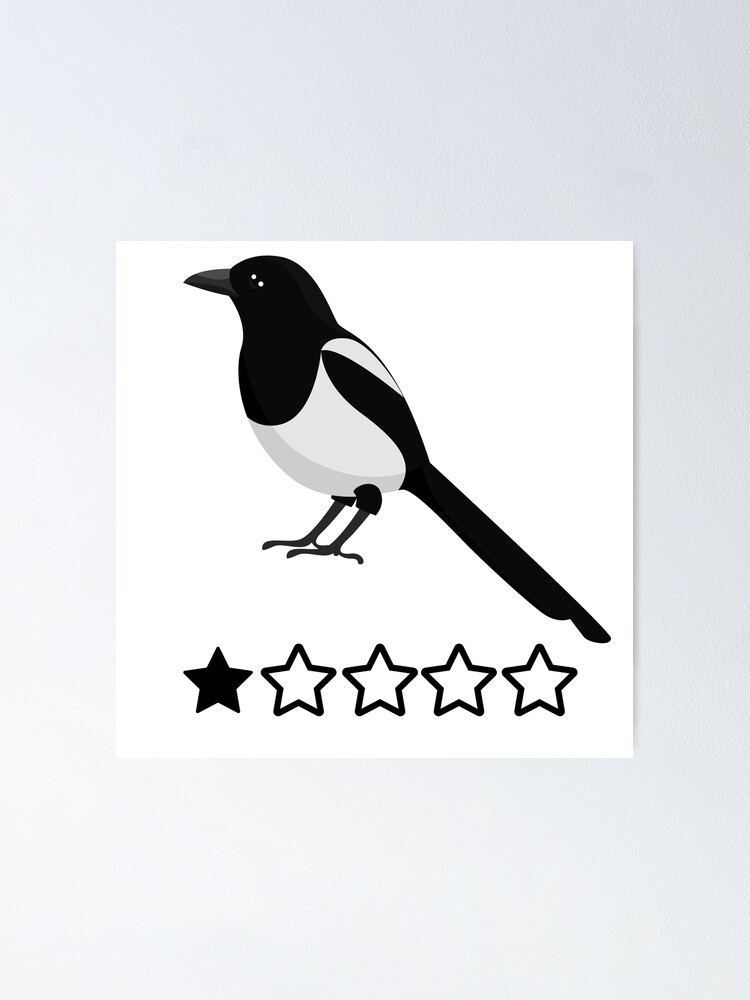 "Magpie, magpie rating, angry bird" Poster by wacyu | Redbubble