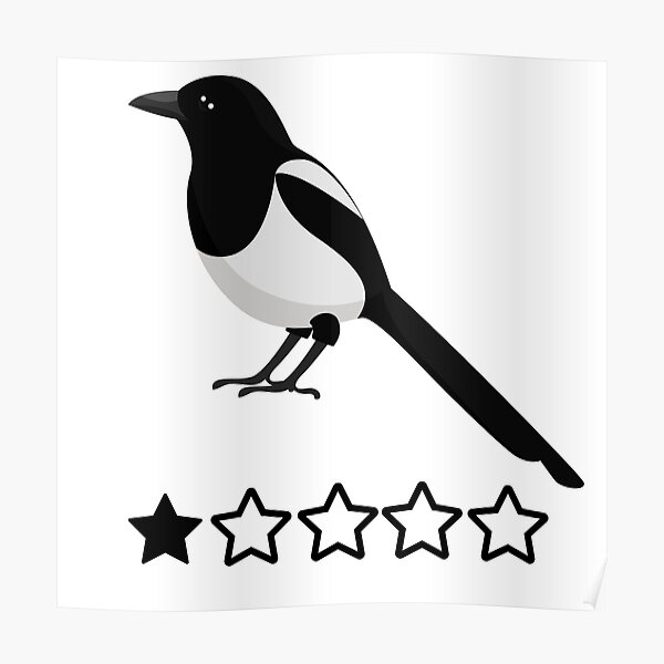 "Magpie, magpie rating, angry bird" Poster by wacyu | Redbubble