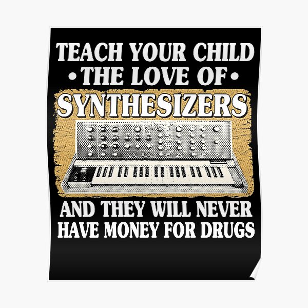 "Funny Analog Synthesizer Quote Synths Modular ADSR" Poster by Stronzi ...