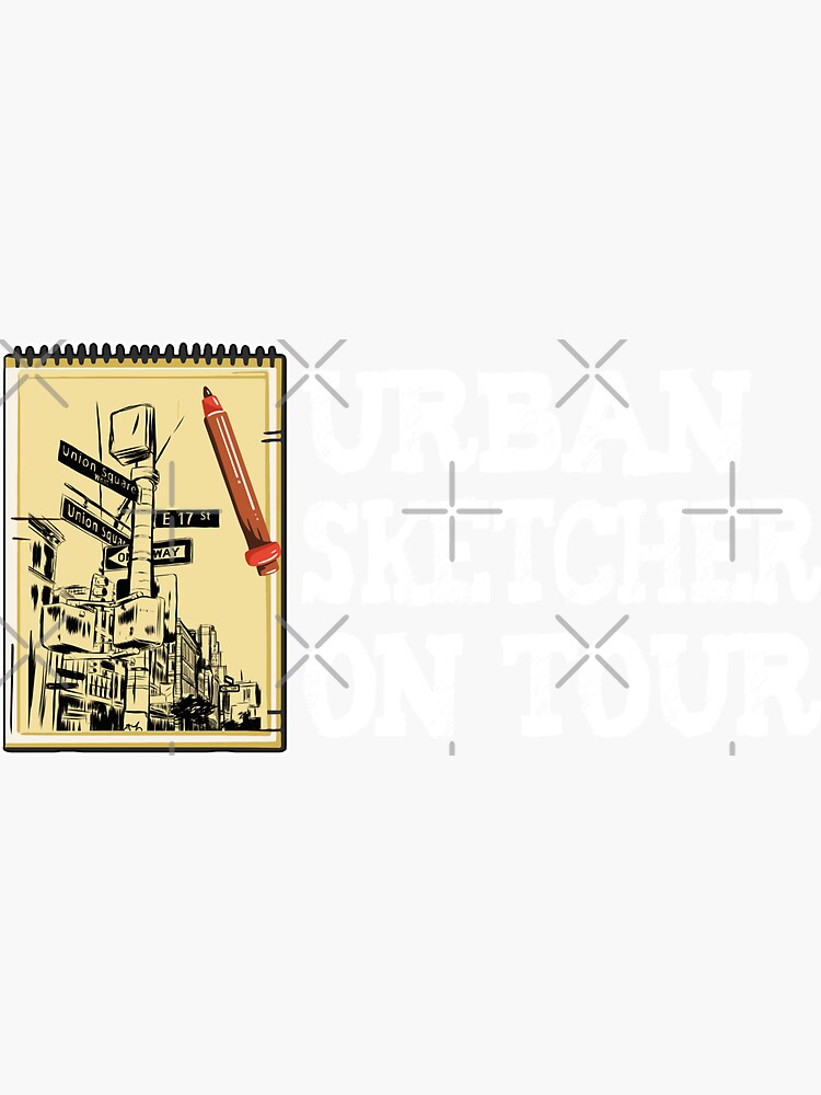 "Urban Sketcher Sketching Artists Drawing Painting" Sticker by Stronzi ...