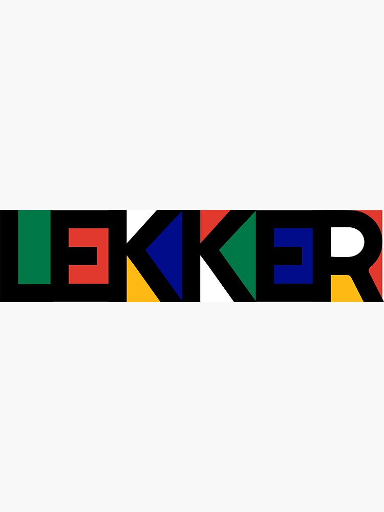 "Lekker - South African Words in Colour" Sticker for Sale by ...