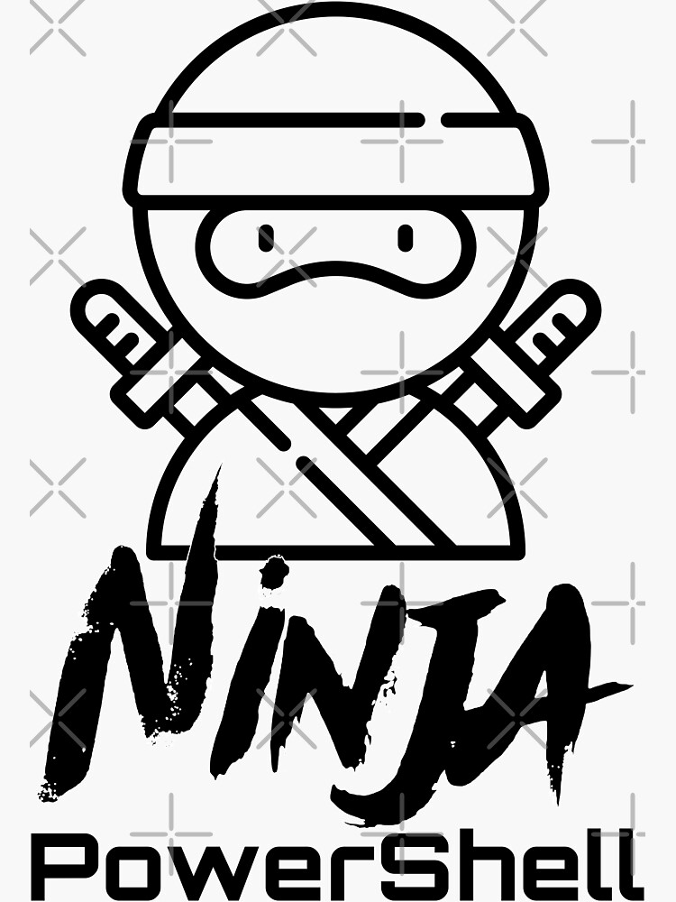 "PowerShell Ninja (black)" Sticker by Stornu2Ruedas | Redbubble