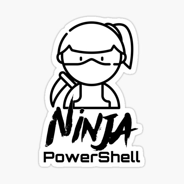 "PowerShell Ninja (black)" Sticker for Sale by Stornu2Ruedas | Redbubble