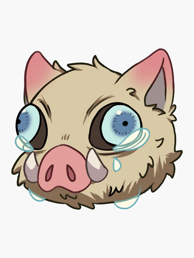 "Sad Inosuke Sticker" Sticker by Sayrenka-Art | Redbubble