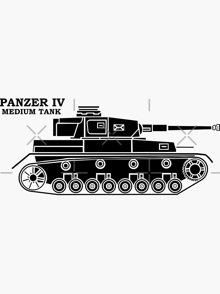 "Panzer IV Tank" Sticker for Sale by rogue-design | Redbubble
